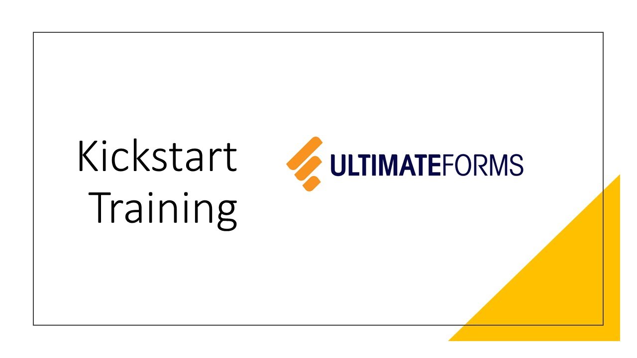 Ultimate Forms Kickstart Training - YouTube