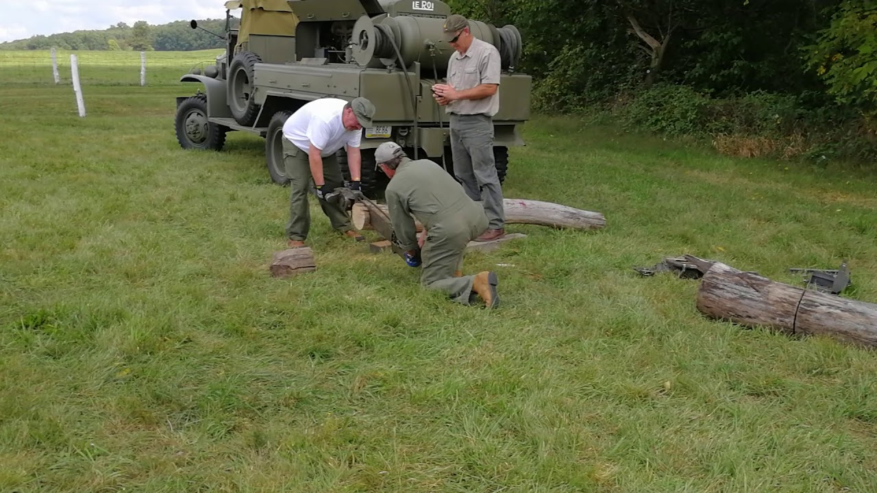 WW2 pneumatic saw -- at Gettysburg 2017 - YouTube