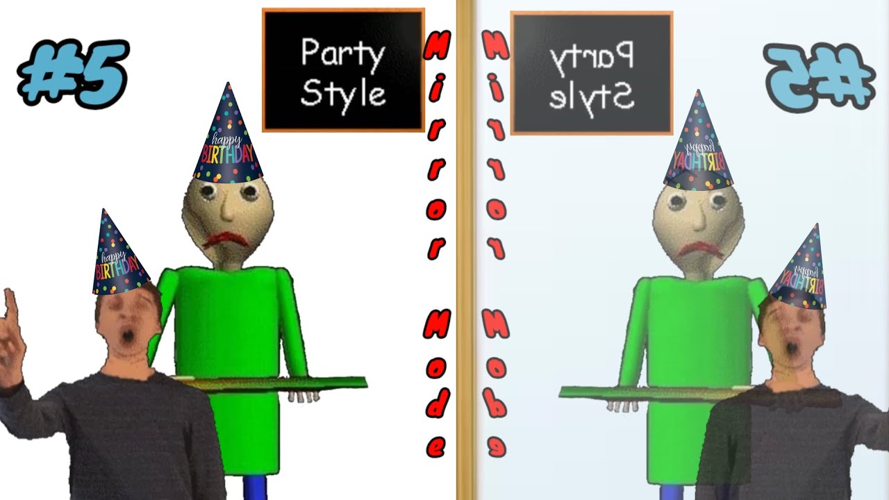 Baldi's Basics Classic Remastered The Party Style Mirror mode - YouTube