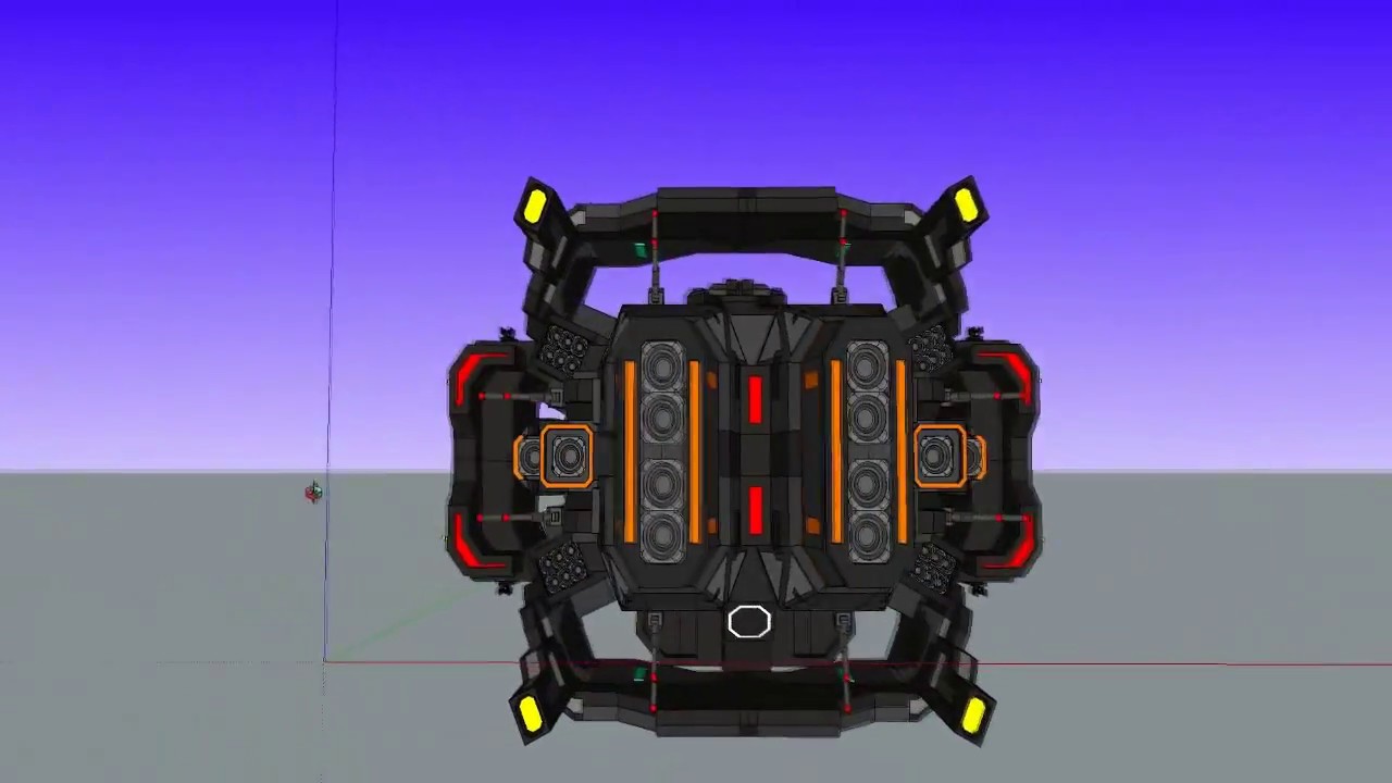 Google Sketchup Spaceship Modeling - TFS - Cabel Class Cruiser - YouTube