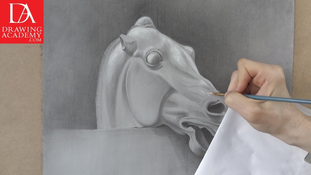 How to Draw a Horse Head presented by Drawing Academy .com 27-3 - YouTube