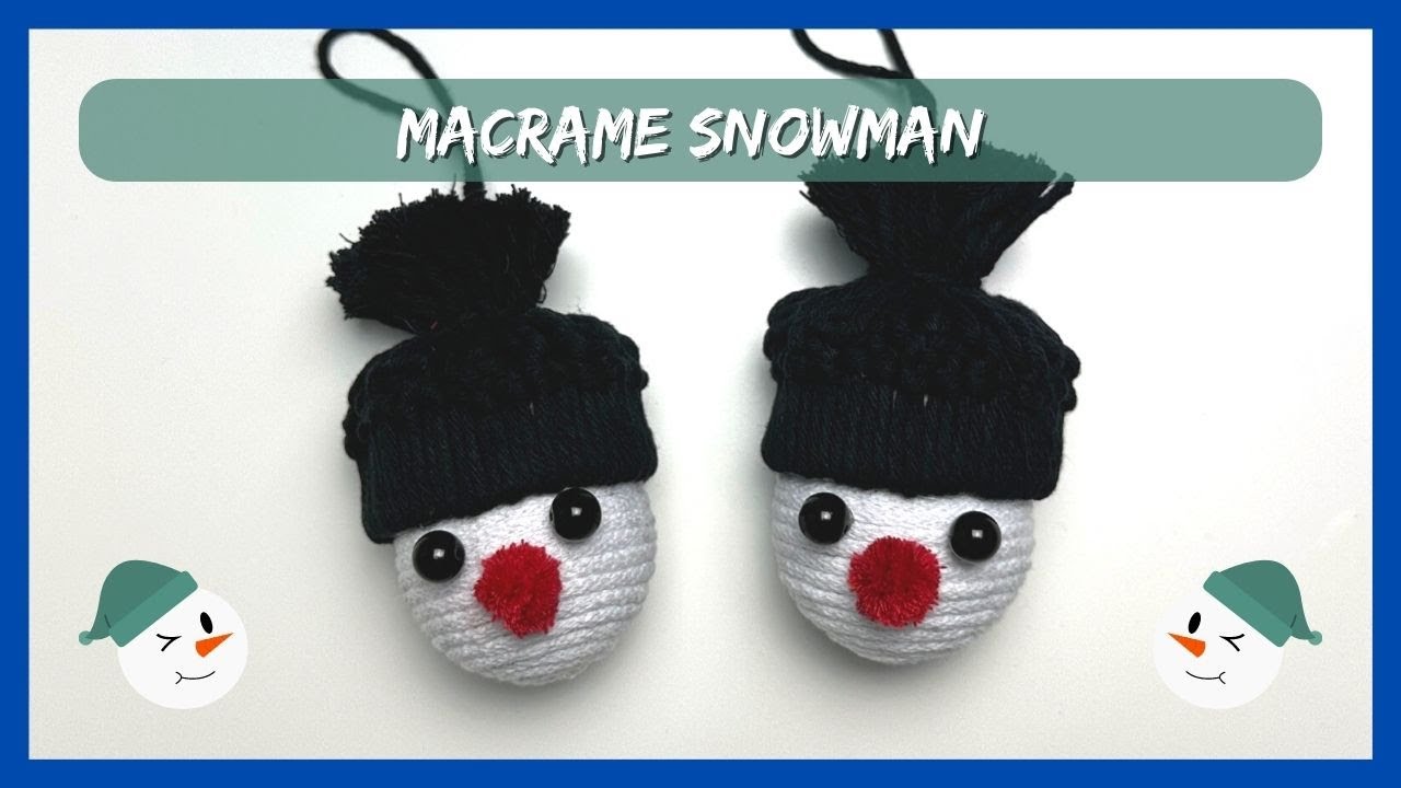 How to make a Macrame Snowman, DIY Snowman, Macrame Tutorial - YouTube