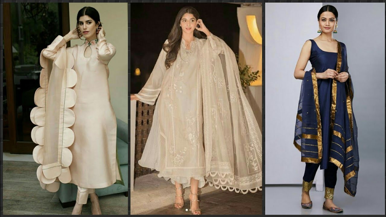 New Beautiful Dupata Design with Tussle/Laces/Embroidery||Designer ...