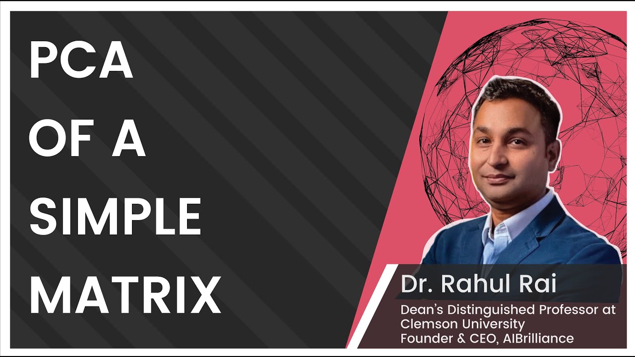 Part 3 : PCA of a Simple Matrix - YouTube