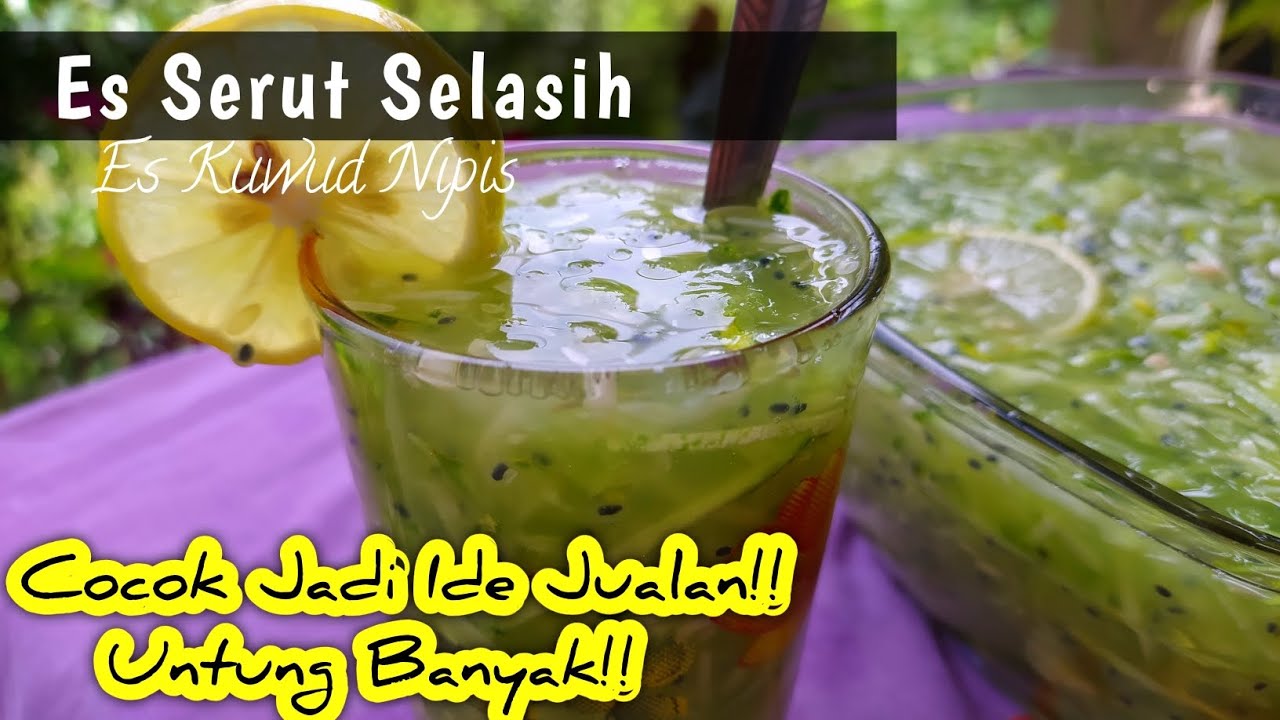 Ide Jualan!! Cara Membuat Es Timun Selasih Lemon | Es Timun Selasih ...
