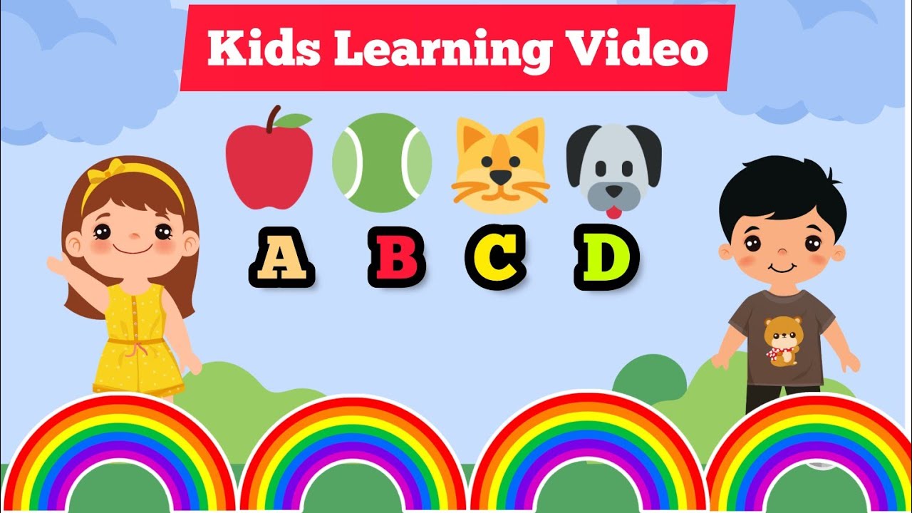 A,B,C,D Alphabet Kids Learning Video, Kids Education, New Learning ...