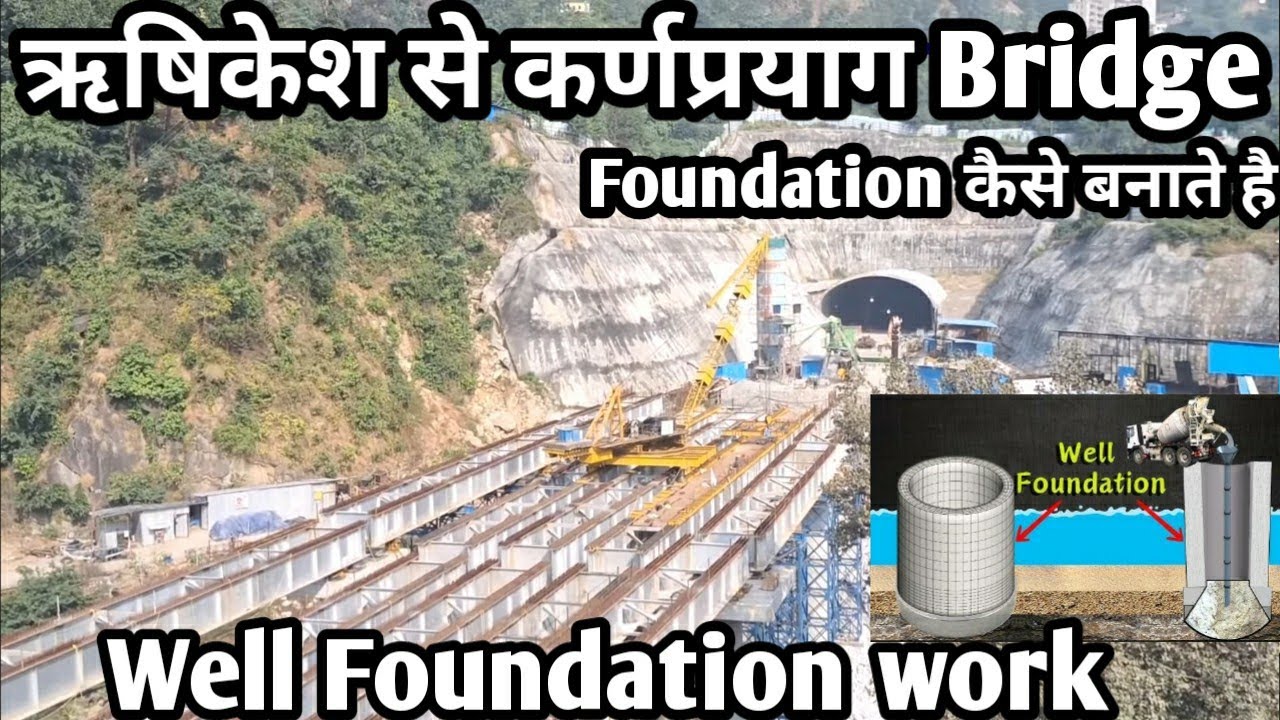 Well Foundation se bne hai Rishikesh karnaprayag railway ke Bridge ...