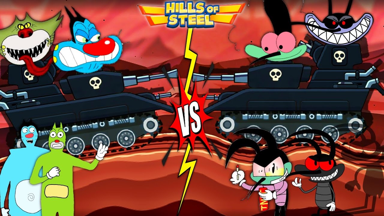 Cockroaches Gang Challenge Oggy 😱 In Hills Of Steel | Oggy vs ...