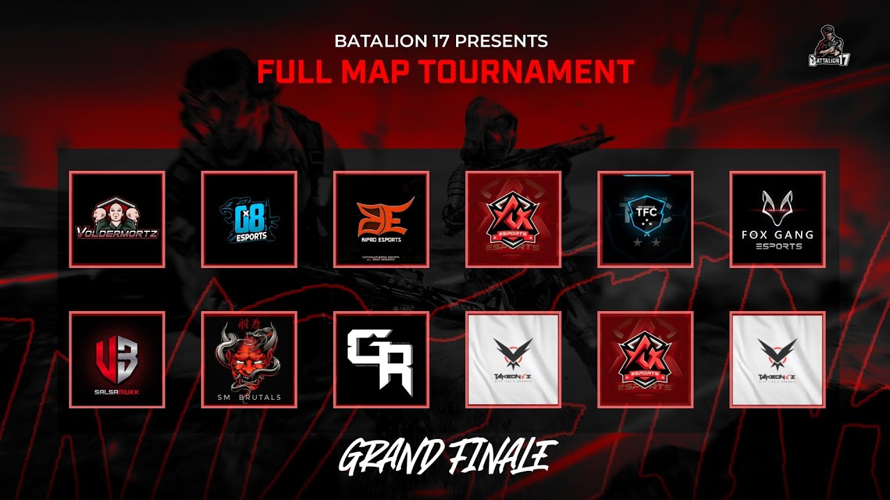 BATTALION 17 PERSENTS FULL MAP TOURNAMENT💥GRAND FINALE🔥B2B6 MAP|TEAM CODE⚡️🔥 - YouTube