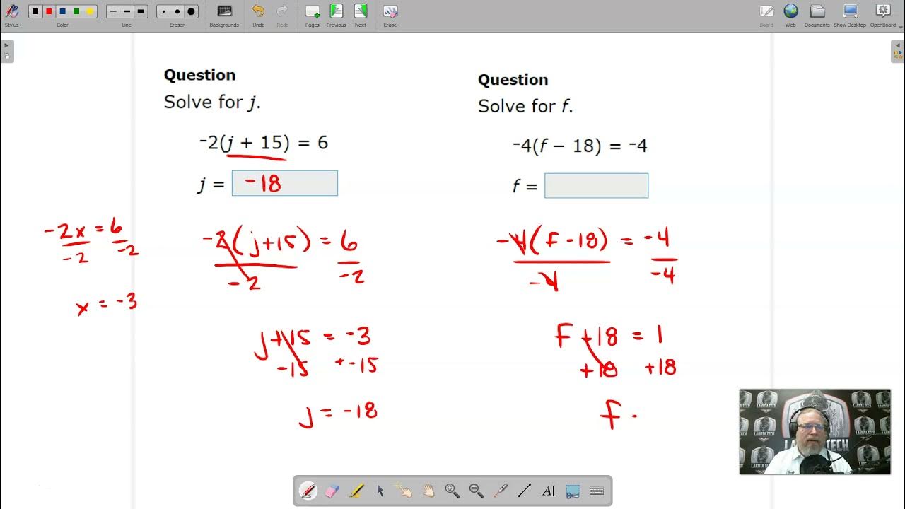 IXL A1.J.5 Solve advanced linear equations (28N) - YouTube