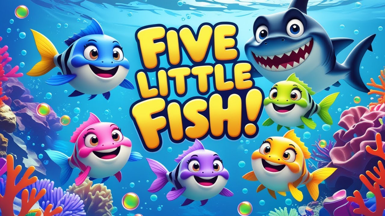 🎶 Five Little Fish - Fun and Catchy Song for Kids! 🐟 @KidTuneTales_1 ...
