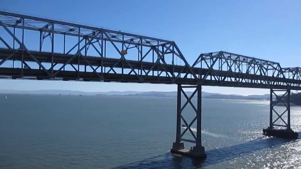 The Old Bay Bridge as seen from the New Bay Bridge over San Francisco ...