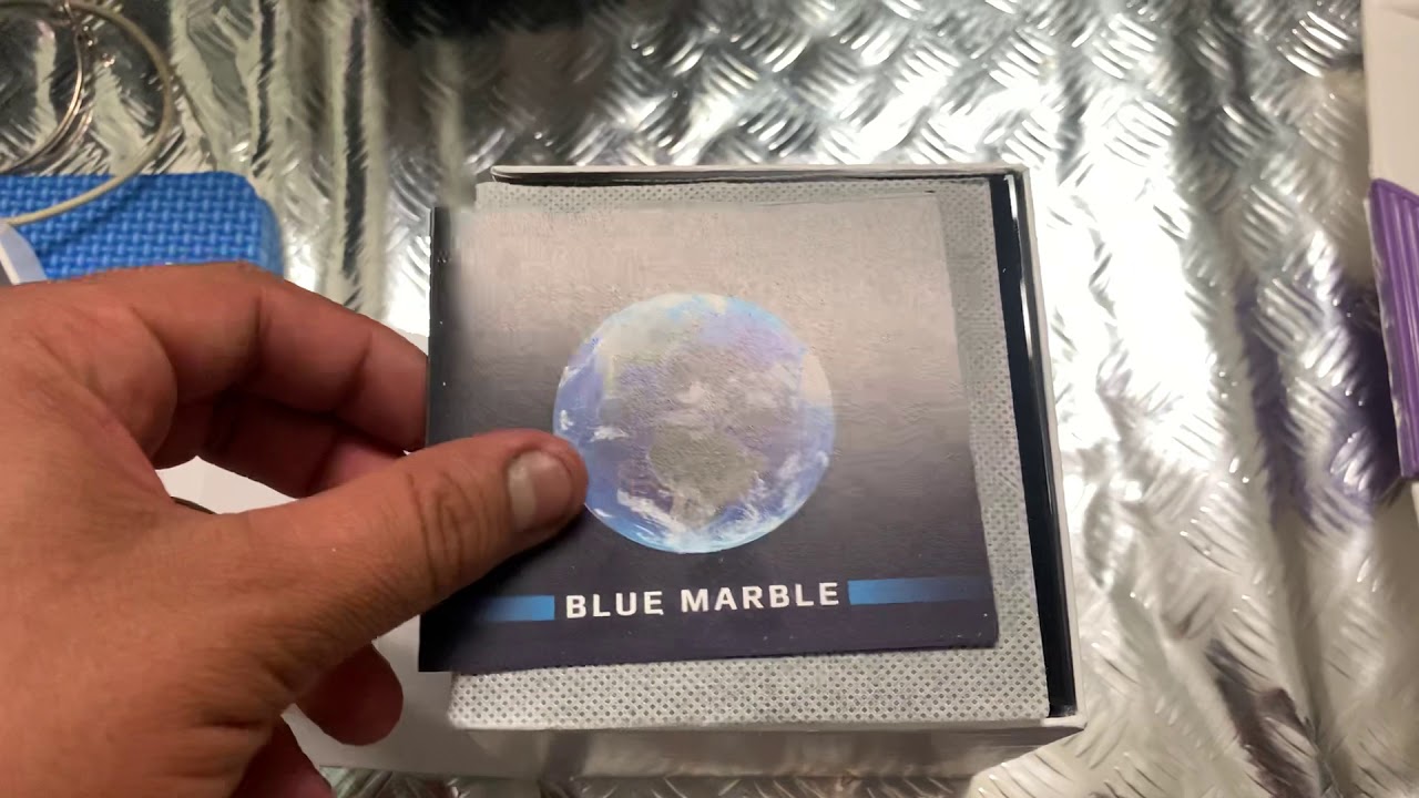 BLUE MARBLE Planet Earth Spherical 3 Oz Silver Coin 5$ Barbados 2020 ...