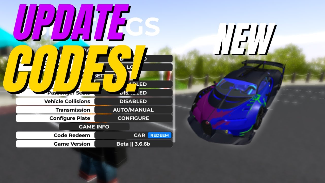 *NEW* UPDATE! CAR!!! CODES* Southwest Florida Beta ROBLOX - YouTube