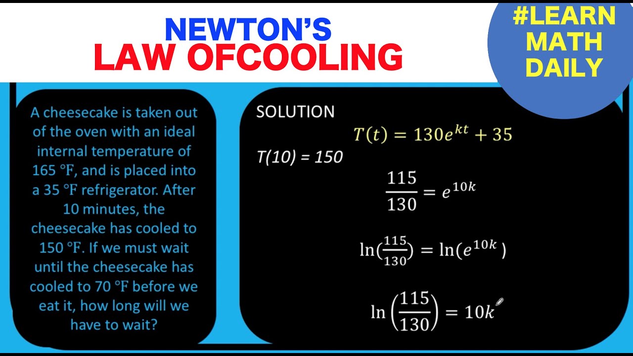 Differential Equations: Newton's Law of Cooling - YouTube