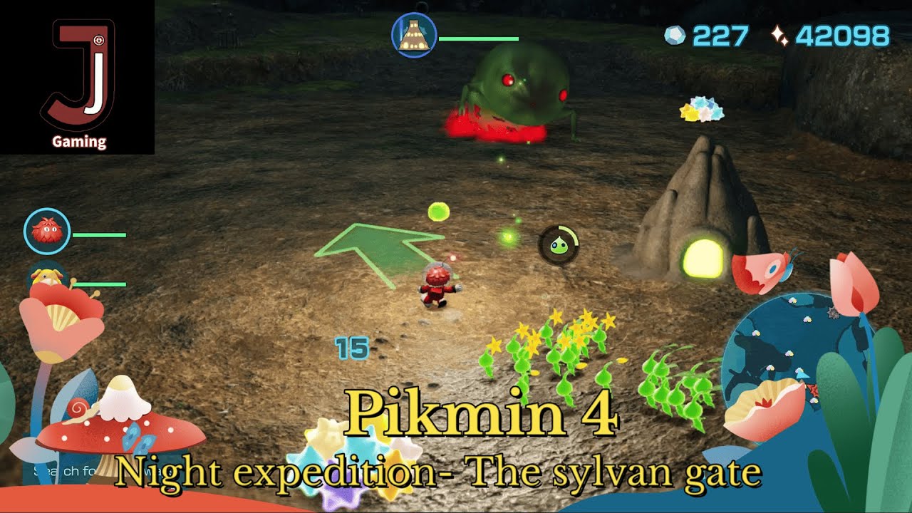 Pikmin 4 Night expedition The Sylvan gate Primordial thicket - YouTube