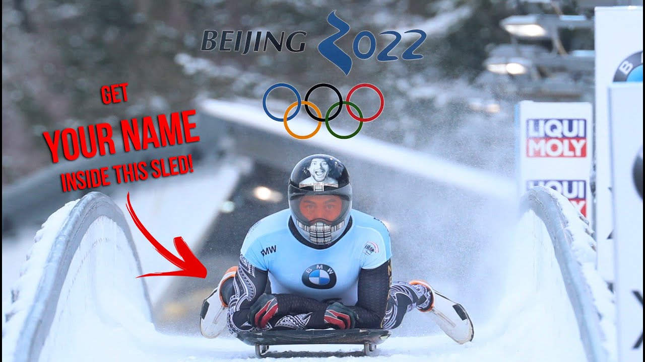 Get *Your* Name in an Olympian's Sled: Beijing Bound 2022 - YouTube