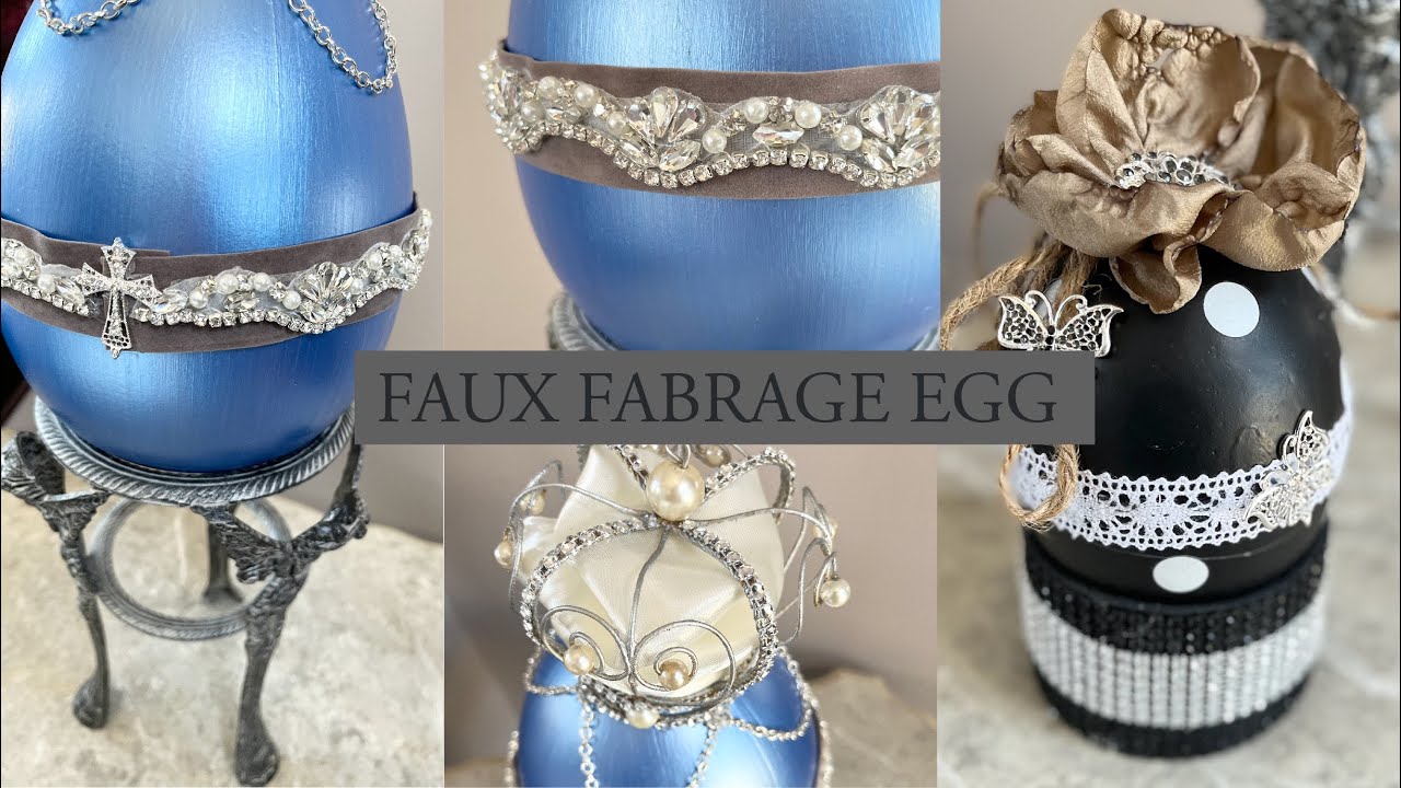 Dazzling Faux Faberge Eggs | DIY a faberge egg Easter décor - YouTube