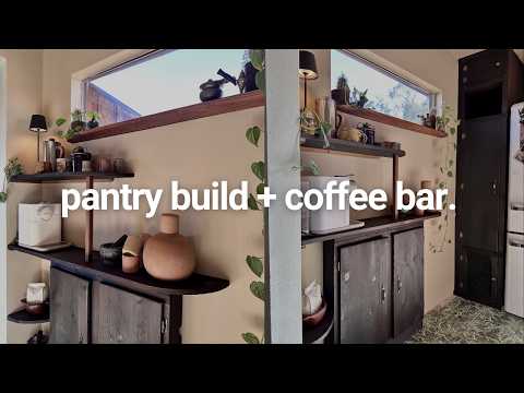 DIY Small Kitchen Pantry Build + Coffee Bar