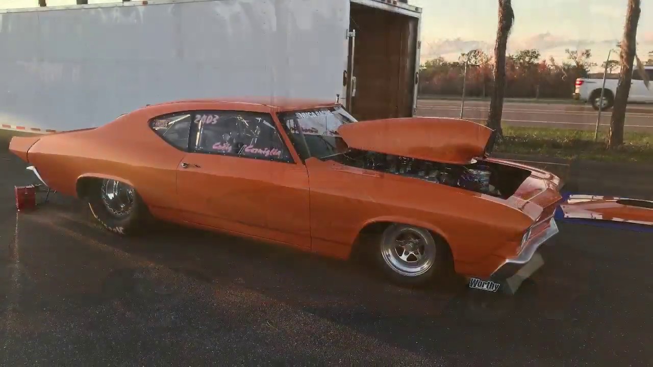 Sunset Orange 68' Chevy Chevelle SS Drag Car - YouTube