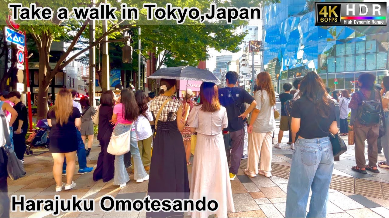 4K 60fps HDR// Take a walk in Tokyo, Japan,Harajuku Sta.→Omotesando St ...