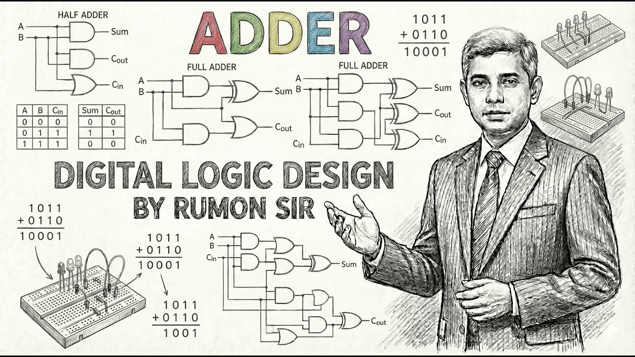 HSC ICT CHAPTER 3 || Half Adder || ICT MASTER CLASS RUMON SIR - YouTube