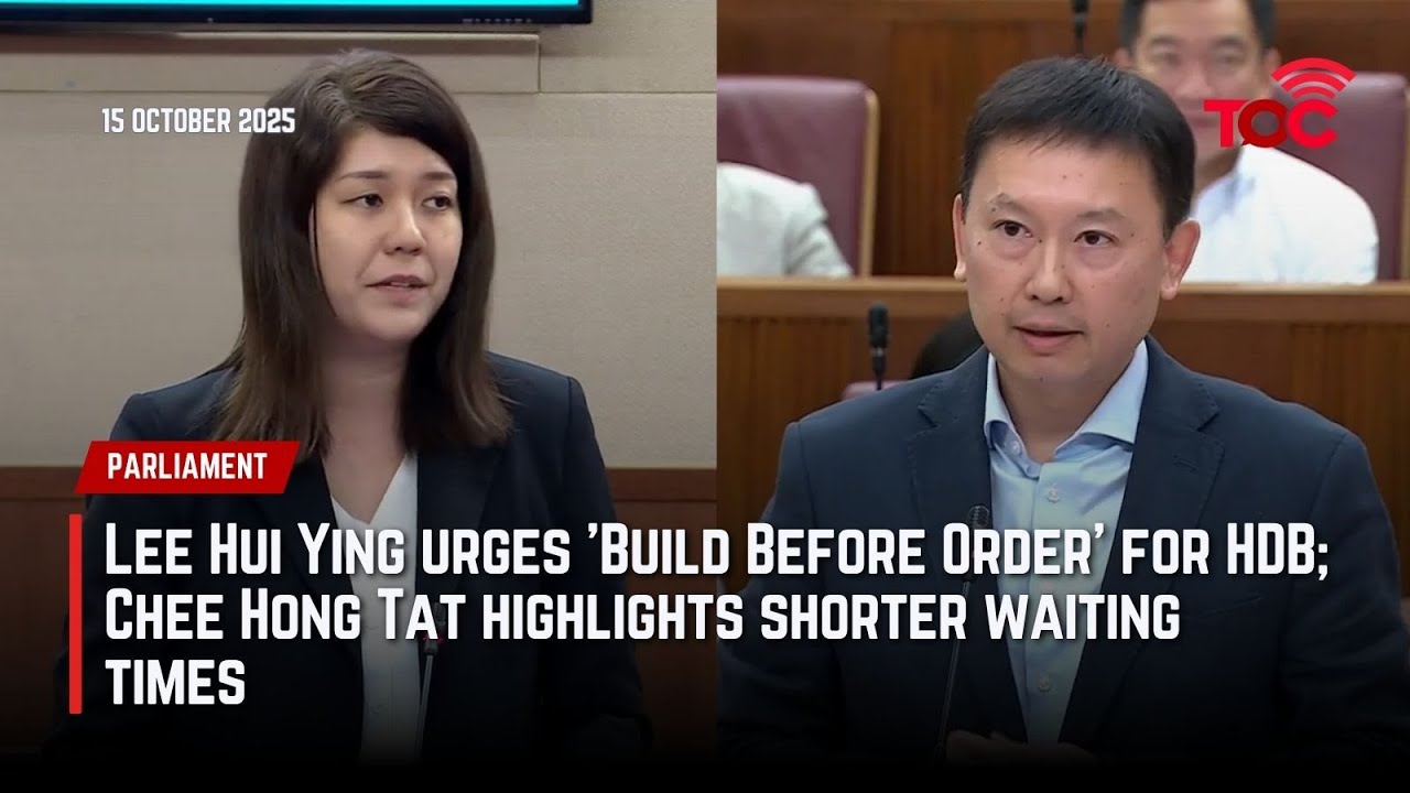 Lee Hui Ying urges 'Build Before Order' for HDB; Chee Hong Tat ...