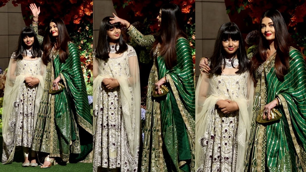 Aishwarya Rai With Daughter Aaradhya Bachchan At Anant Ambani Radhika ...