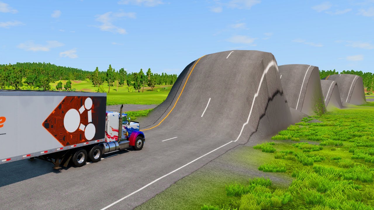 Cars vs Switchback Road ️ BeamNG Drive - YouTube
