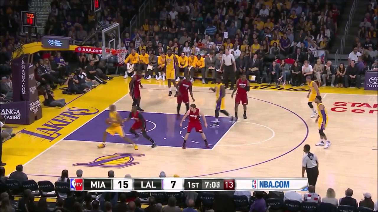 Kobe Bryant block by Dwyane Wade | Miami Heat vs LA Lakers | March 30 ...