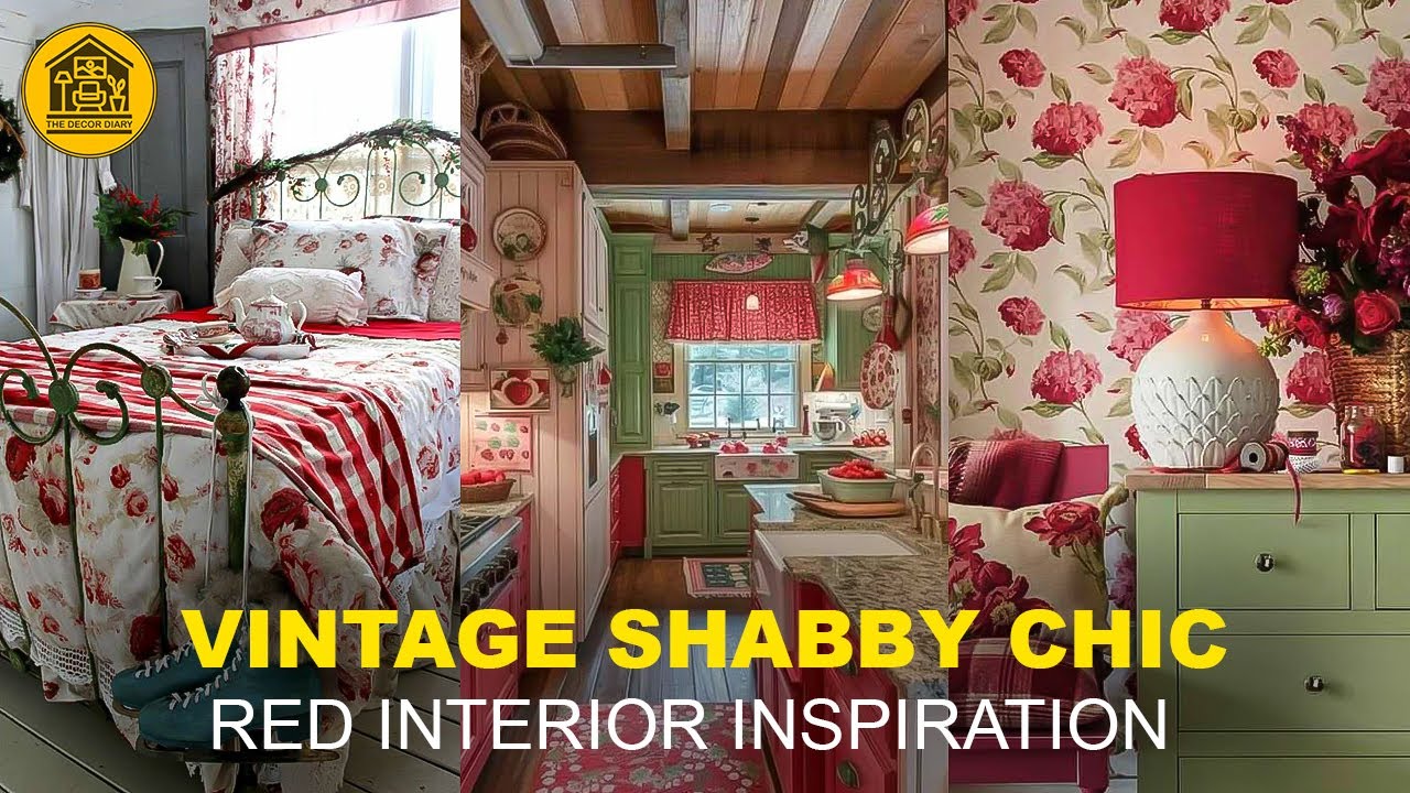 {NEW} SHABBY CHIC RED DELIGHT: Transform & Curate Space with Red Accent ...