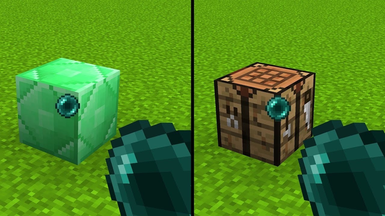 what's inside emerald ? crafting table ? - YouTube