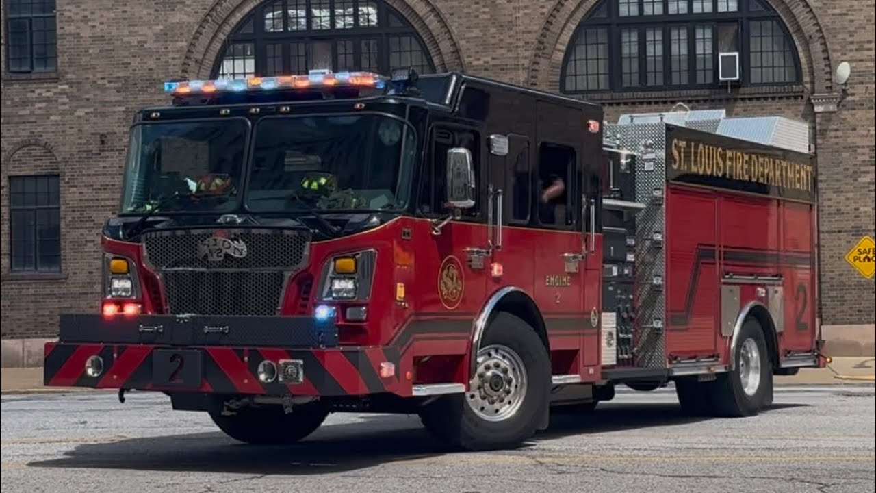 St. Louis Fire Department Brand New Engine 2 Responding - YouTube