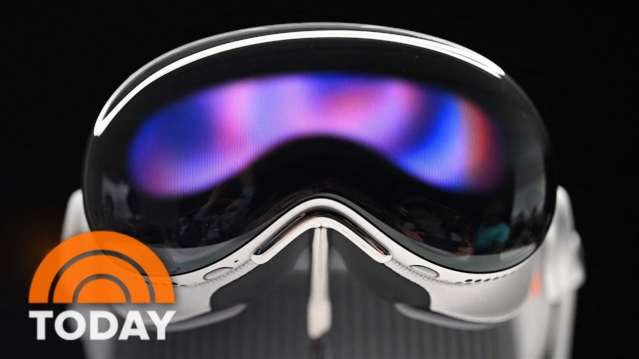 Apple unveils headset that blends real and digital world - YouTube