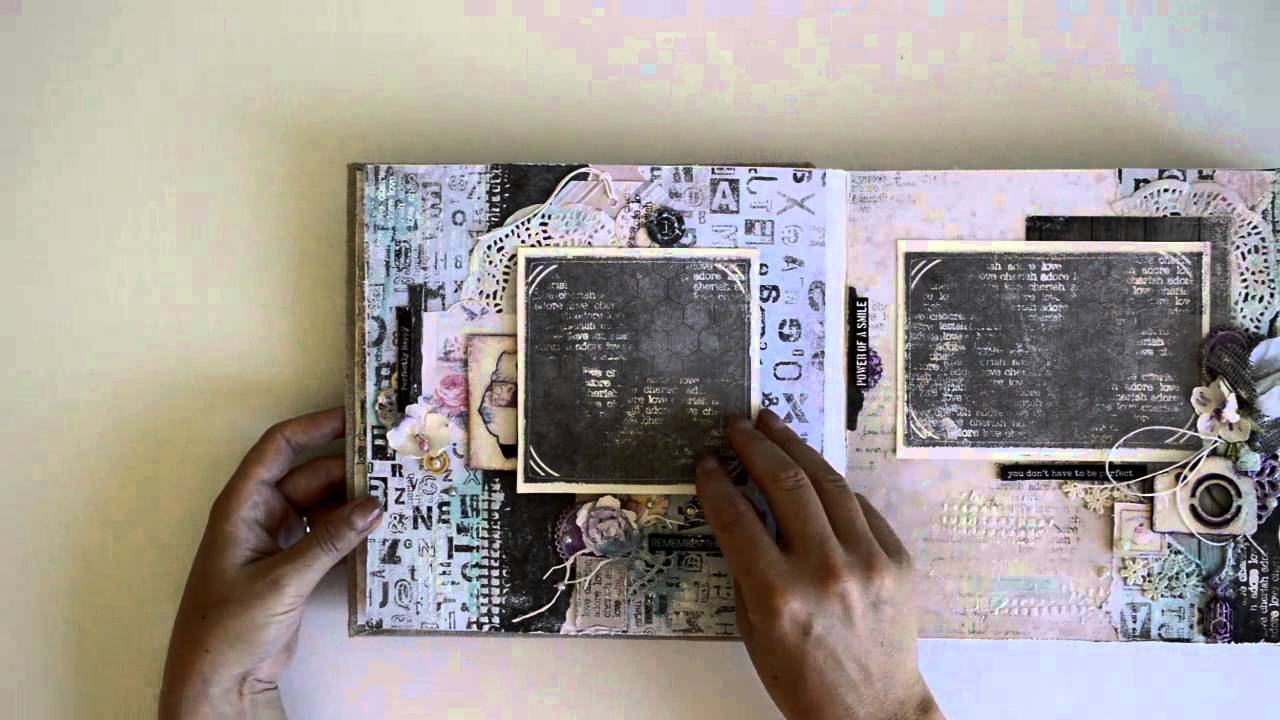 MIXED MEDIA SCRAPBOOKING ALBUM YouTube mixed-media-scrapbooking-album-youtube
