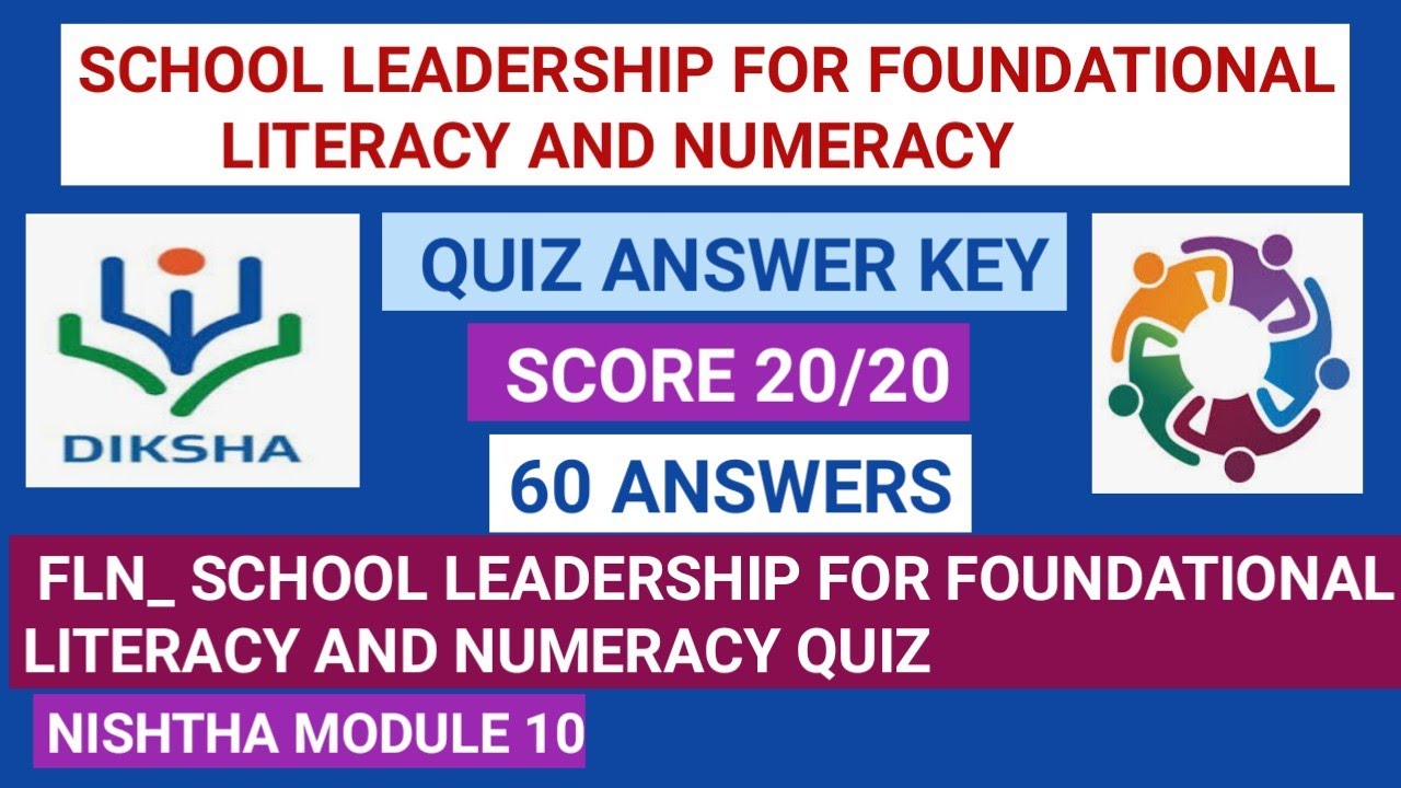 School Leadership For Foundational Literacy and Numeracy Quiz Answer ...