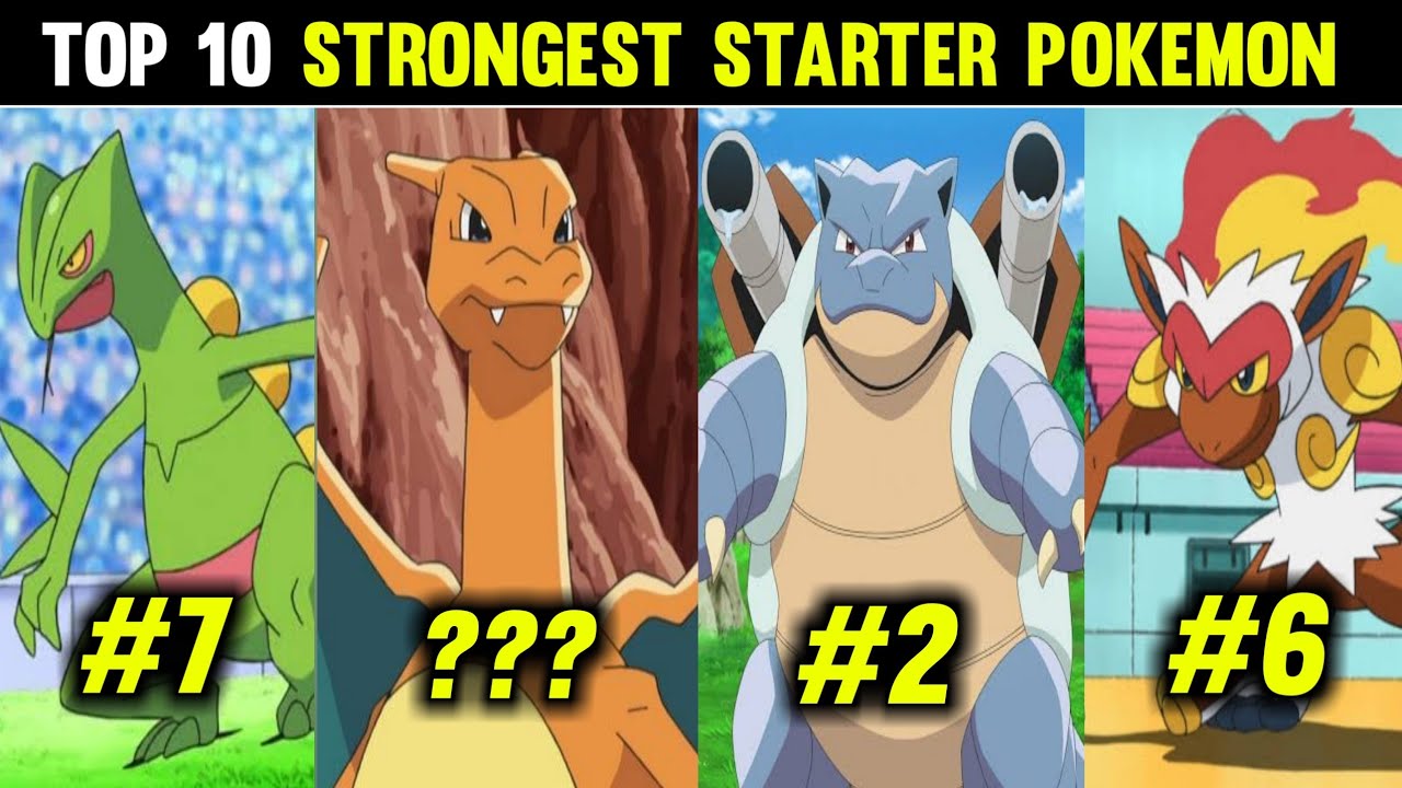 Top 10 Strongest Starter Pokemon||In Hindi||PokeRenger - YouTube