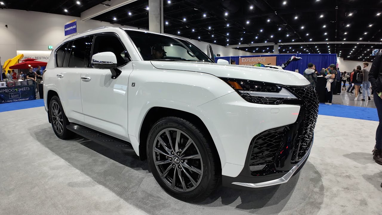 2024 Lexus LX 600 F Sport in 4K - White On Black Interior - $100K ...