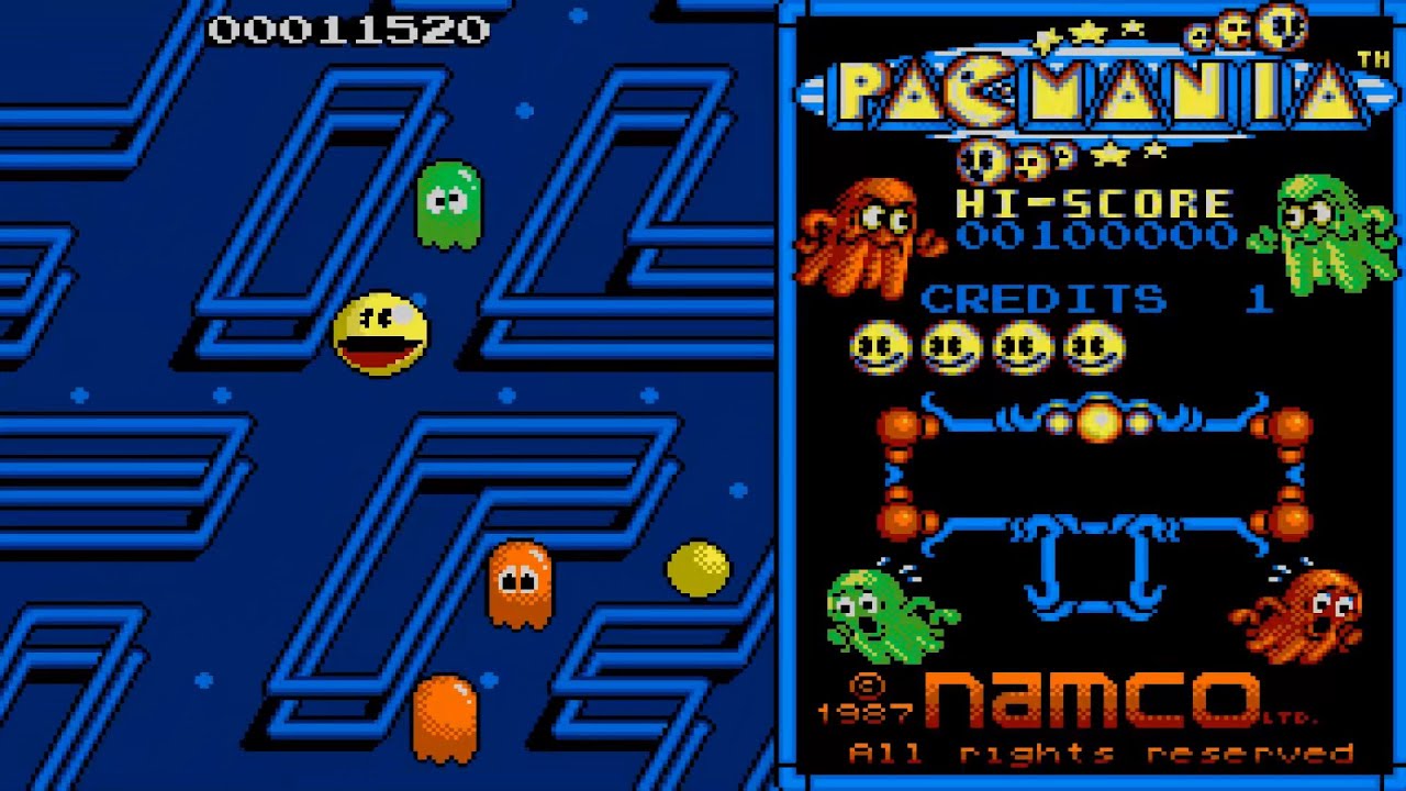 ATARI FALCON PACMANIA ST VERSION CHEAT PAC MANIA PACMAN 3D CLONE PAC ...