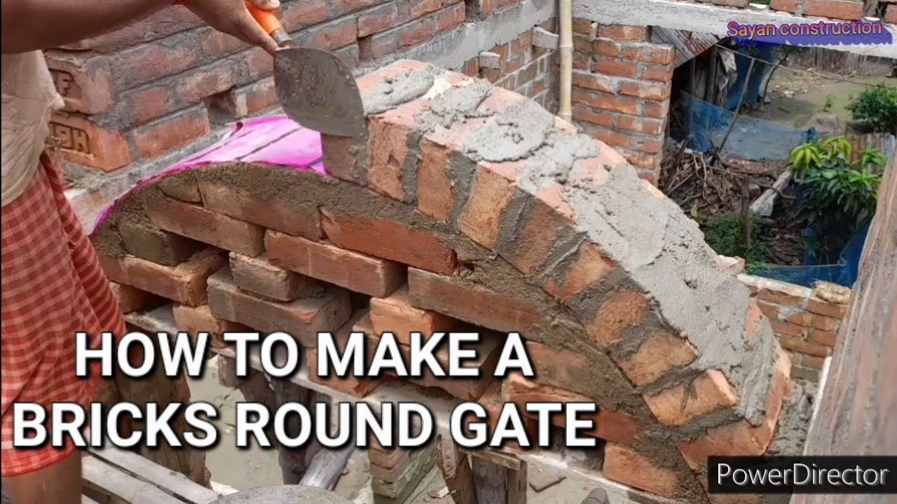 How to make a bricks round gate. কিভাবে ইটের রাউন্ড গেট তৈরী করা হয় ...