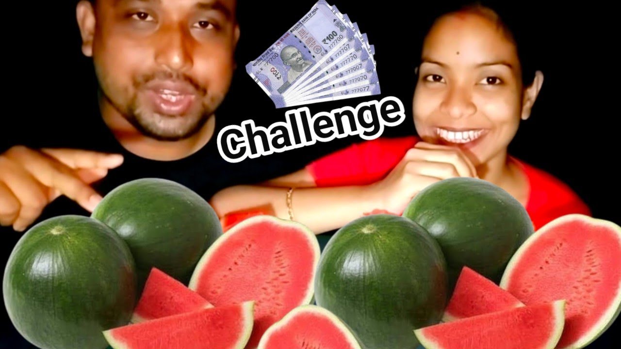 watermelon eating challenge | watermelon challenge | eating competition ...