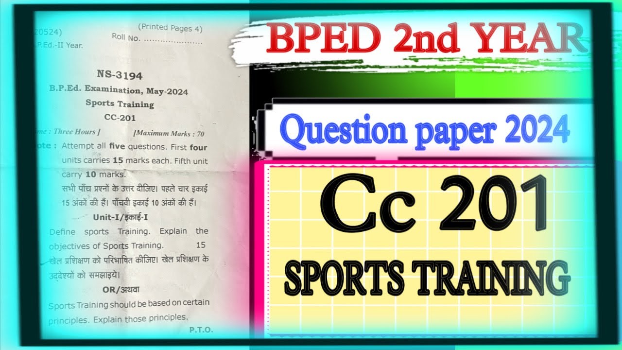 BPED QUESTION PAPER 2024! SPORTS TRAINING QUESTION PAPER PHYSICAL ...