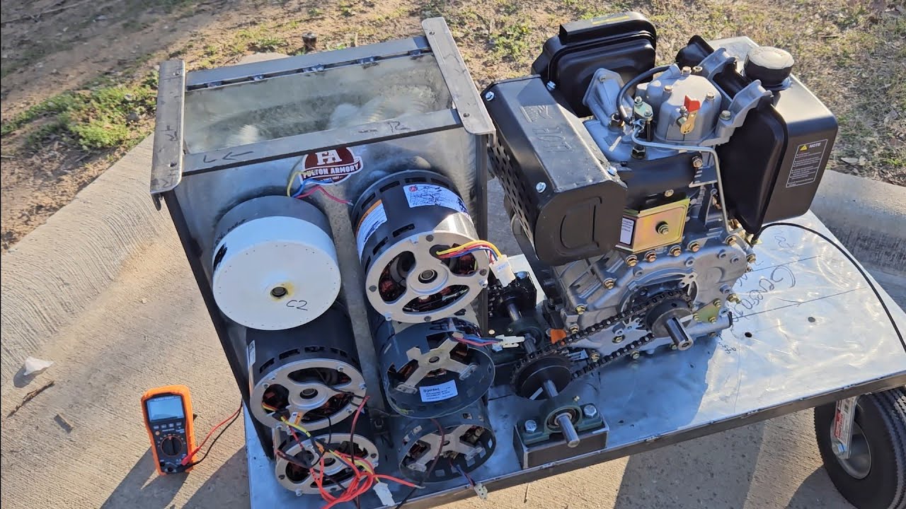 A13. 🔥 DIY, Open Source, 10HP Diesel 5kW Generator! Running!!!! 😀 - YouTube