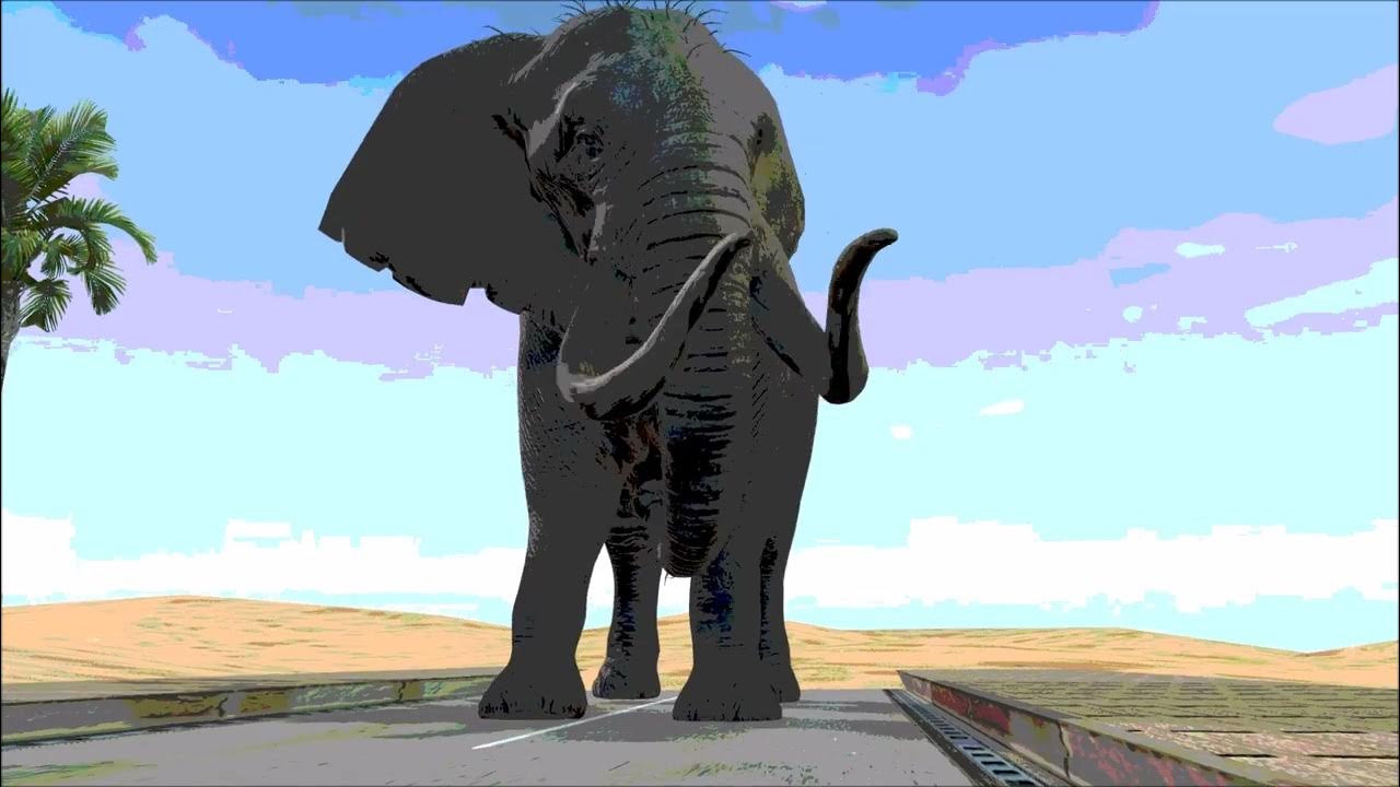 Walking Elephant -3D rigged and animated Model - YouTube