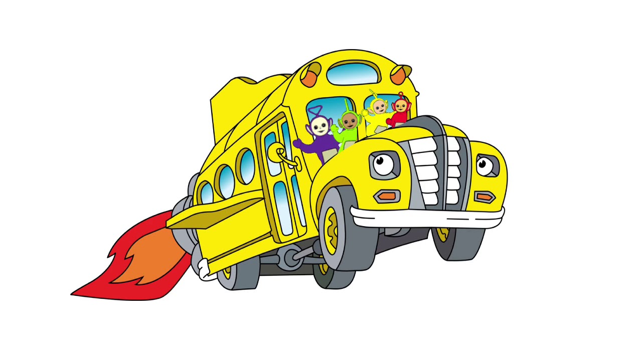 Teletubbies on the magic school bus - YouTube
