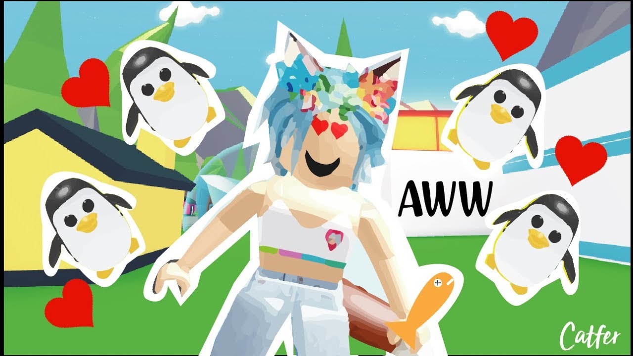 Atrapa el pingüino en Adopt me! Me compro nueva mascota! - YouTube