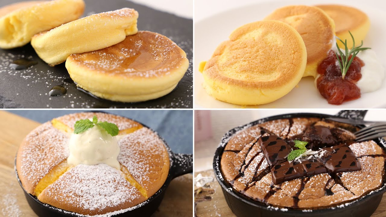 Four great pancakes! 4 Easy Recipes from the Pancake Master - YouTube