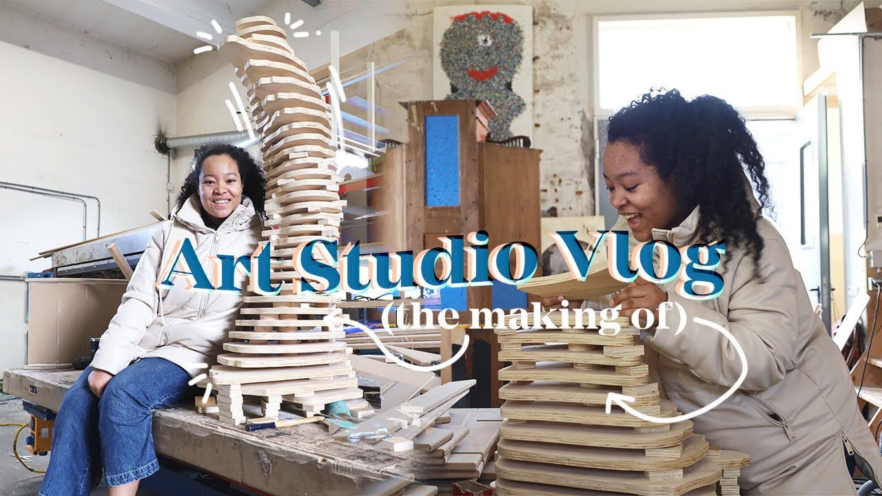 ART STUDIO VLOG 002 🧑‍🎨: how I create my sculptures, CNC machine ...