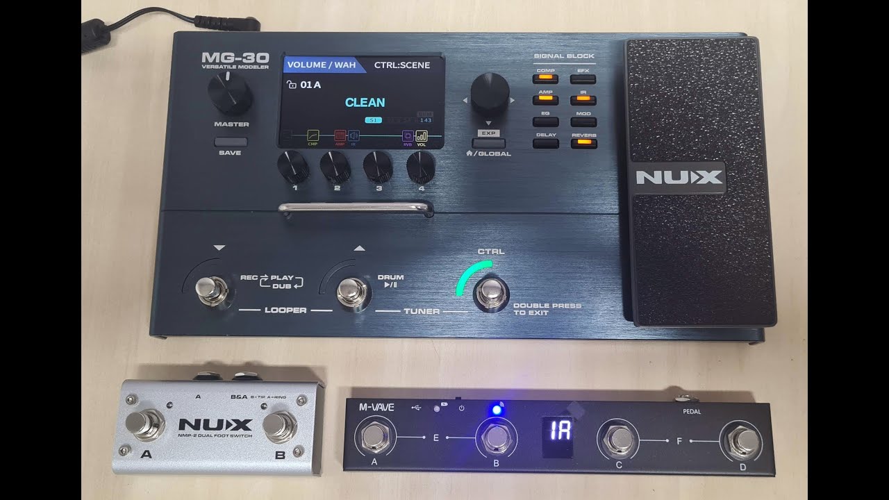 Nux MG30 - 3 Drives no mesmo Preset - YouTube