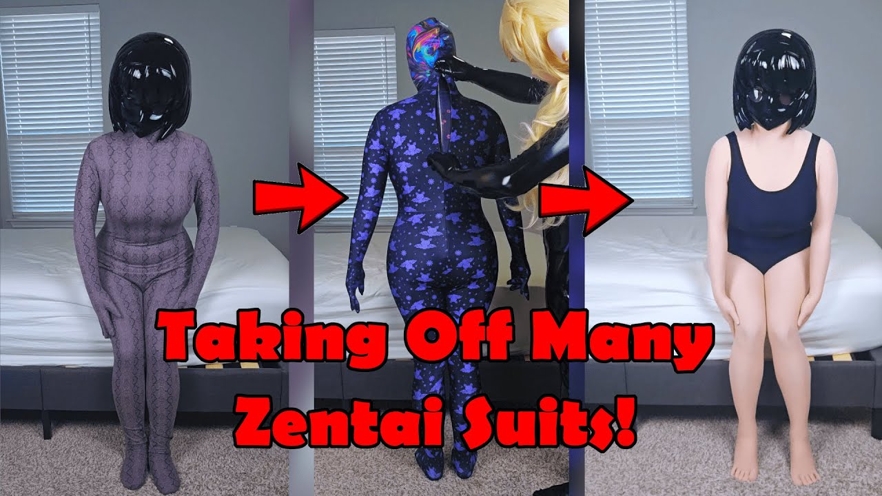 Taking Off Seven (*Eight*) Zentai Suits! - Rumi Aida Kigurumi #zentai #costume #kigurumi # ...